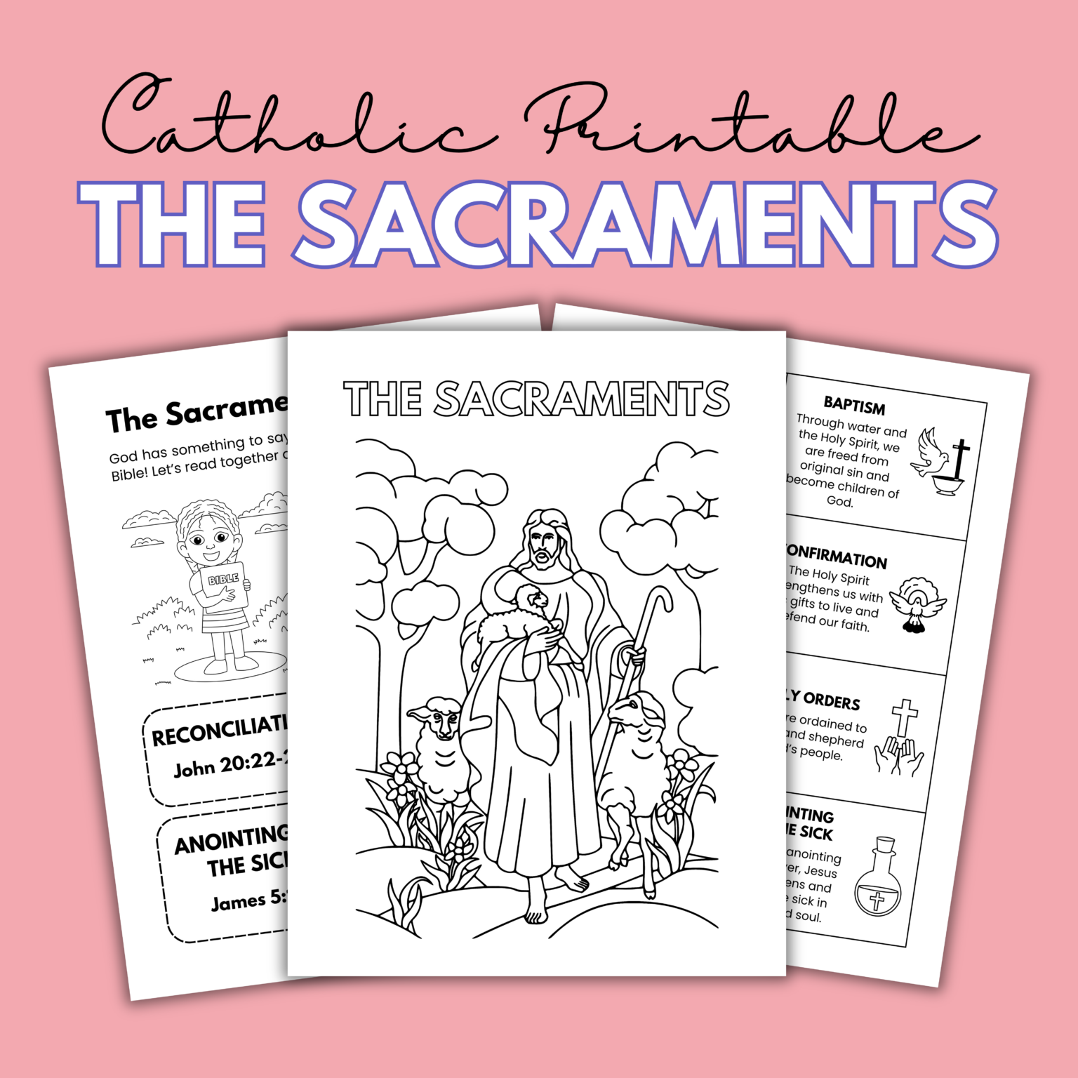 The Sacraments Guide + Free Printable PDF – Catholic Printables for Kids