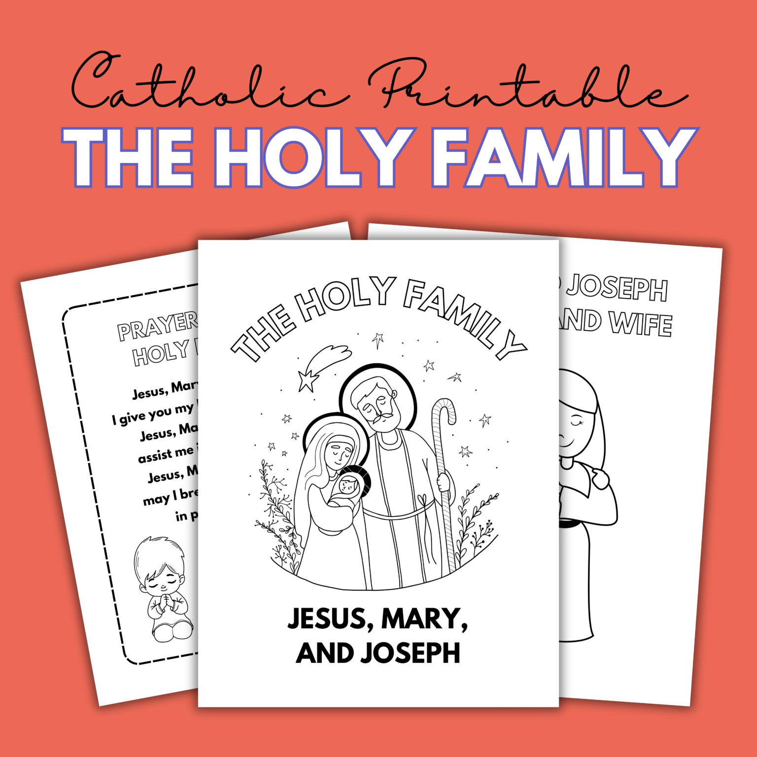 The Holy Family Guide + Free Printable PDF – Catholic Printables for Kids