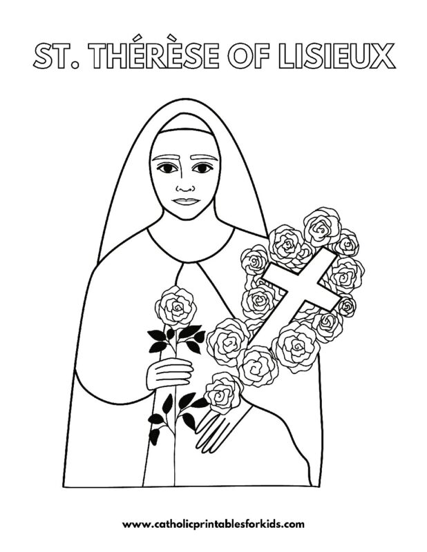 October 1: St. Thérèse of Lisieux + Free Coloring Page – Catholic ...