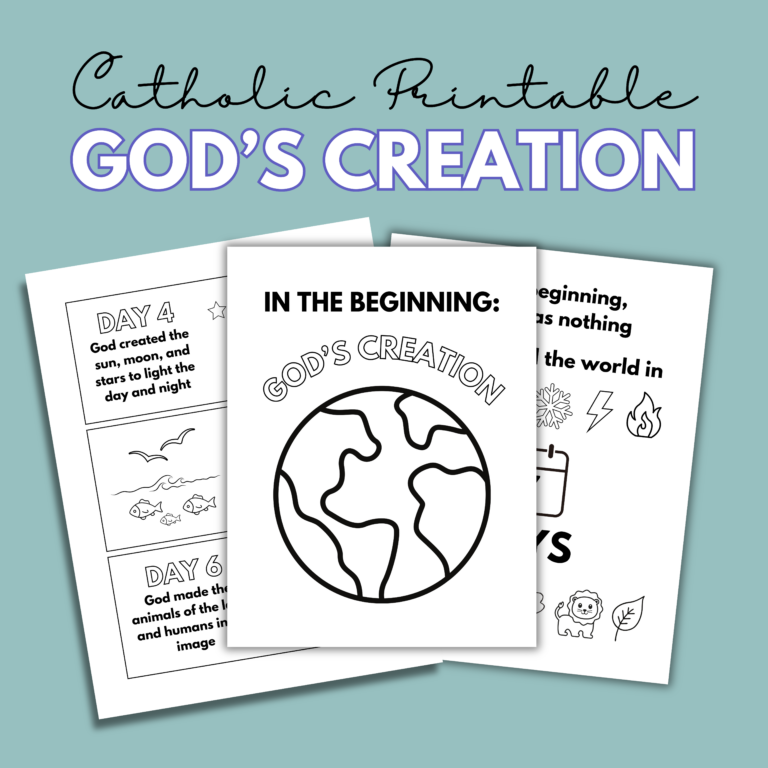 Lesson plan: God’s Creation + Free Printable PDF – Catholic Printables ...