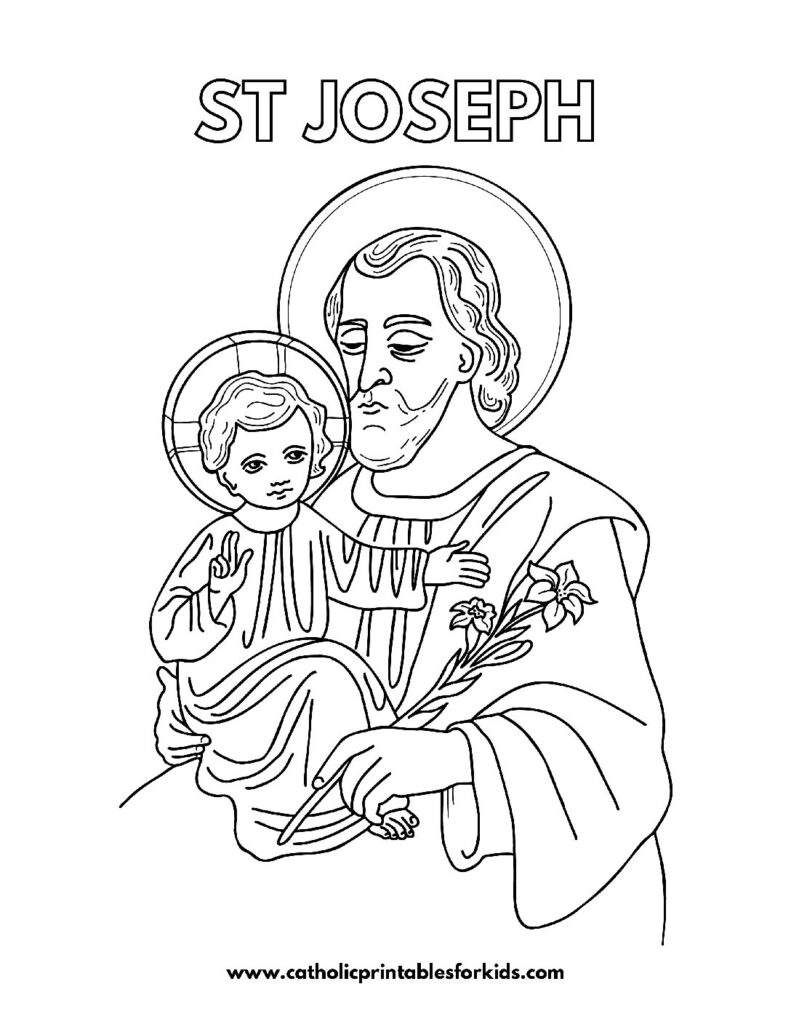 March 19: St. Joseph + Printable – Catholic Printables for Kids