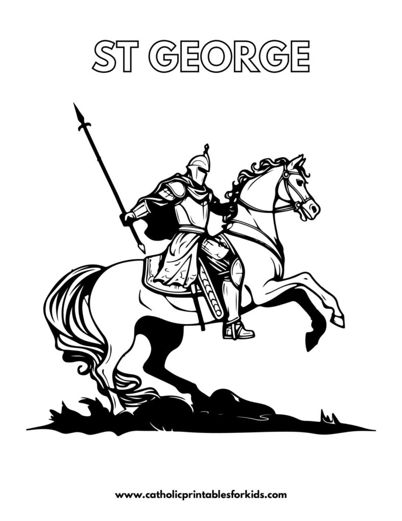 April 23: St. George + Free Printable – Catholic Printables for Kids